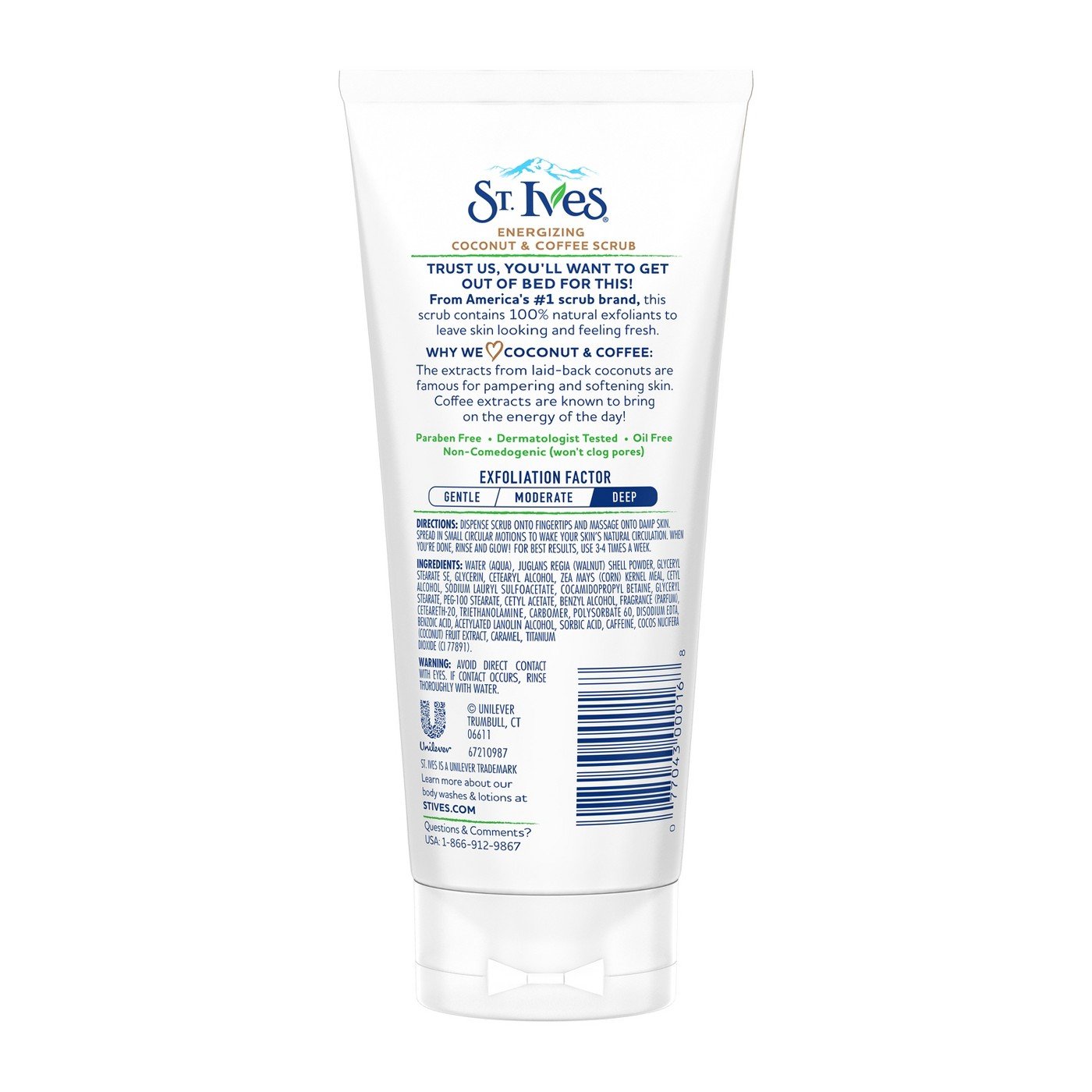 St. Ives Rise & Energize Coconut & Coffee Scrub, 6 oz (Pack of 2)