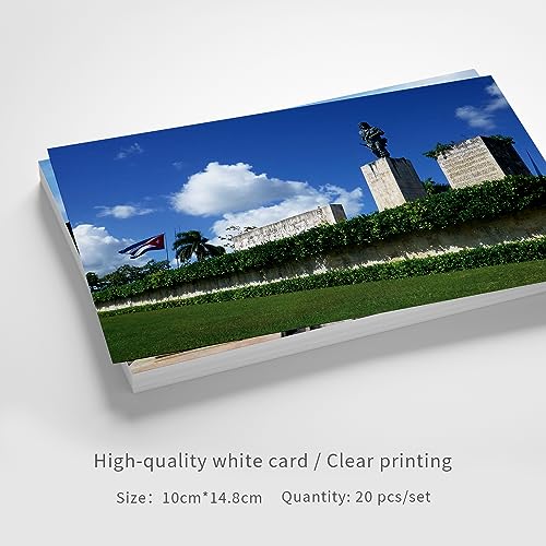 Dear Mapper Cuba City Landscape Postcards Pack 20pc/Set Postcards From Around The World Greeting Cards for Business World Travel Postcard for Mailing Decor Gift
