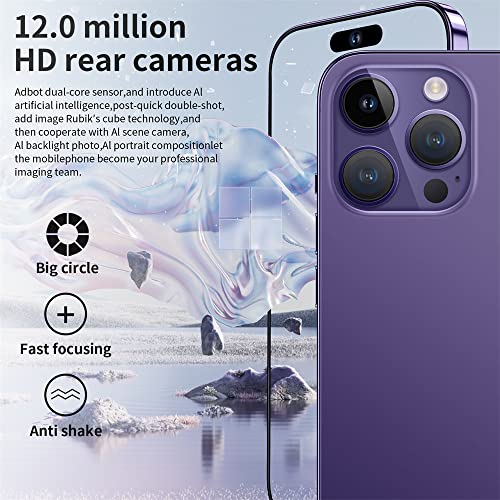 Echoamo A14 Pro MAX Unlocked Smartphone, 6.82-inch HD Screen Phone, 4+128G Dual SIM Phone with A 128G Memory Card for Android 10 (Four Colors to Choose from)