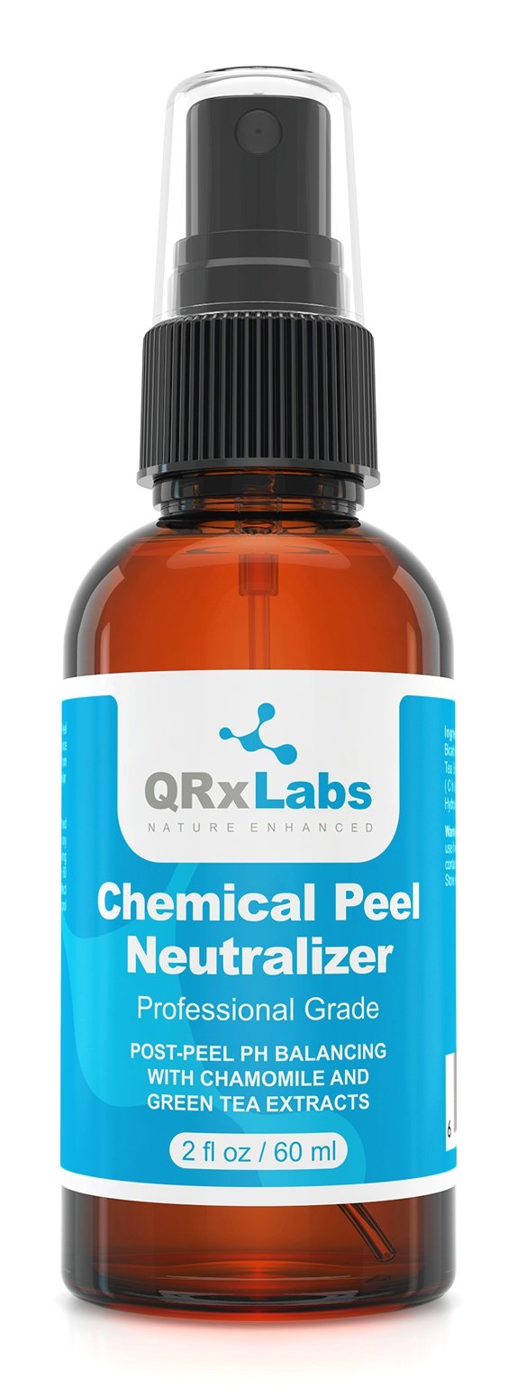 QRxLabs Chemical Peel Neutralizer - Skin pH Balancer for Salicylic, Lactic & Glycolic Acid - Post Peel Spray - 2 Fl Oz Face Neutralizer