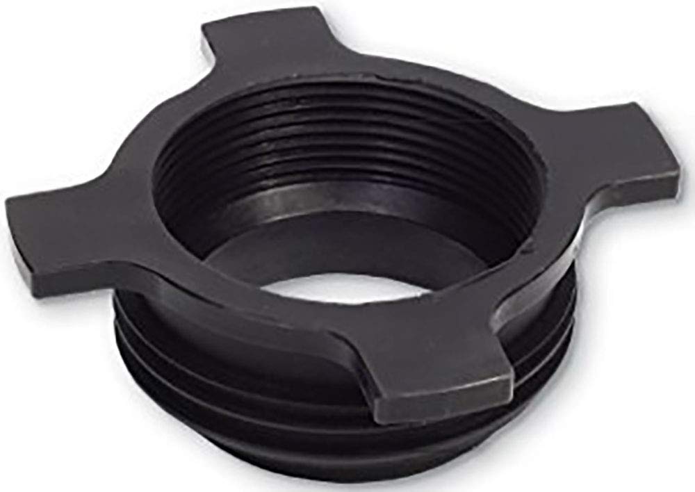 Groz Drum Bung Converter | 2-inch Fine Female Thread to 2” Male Coarse Thread Adapter | (44386), Black