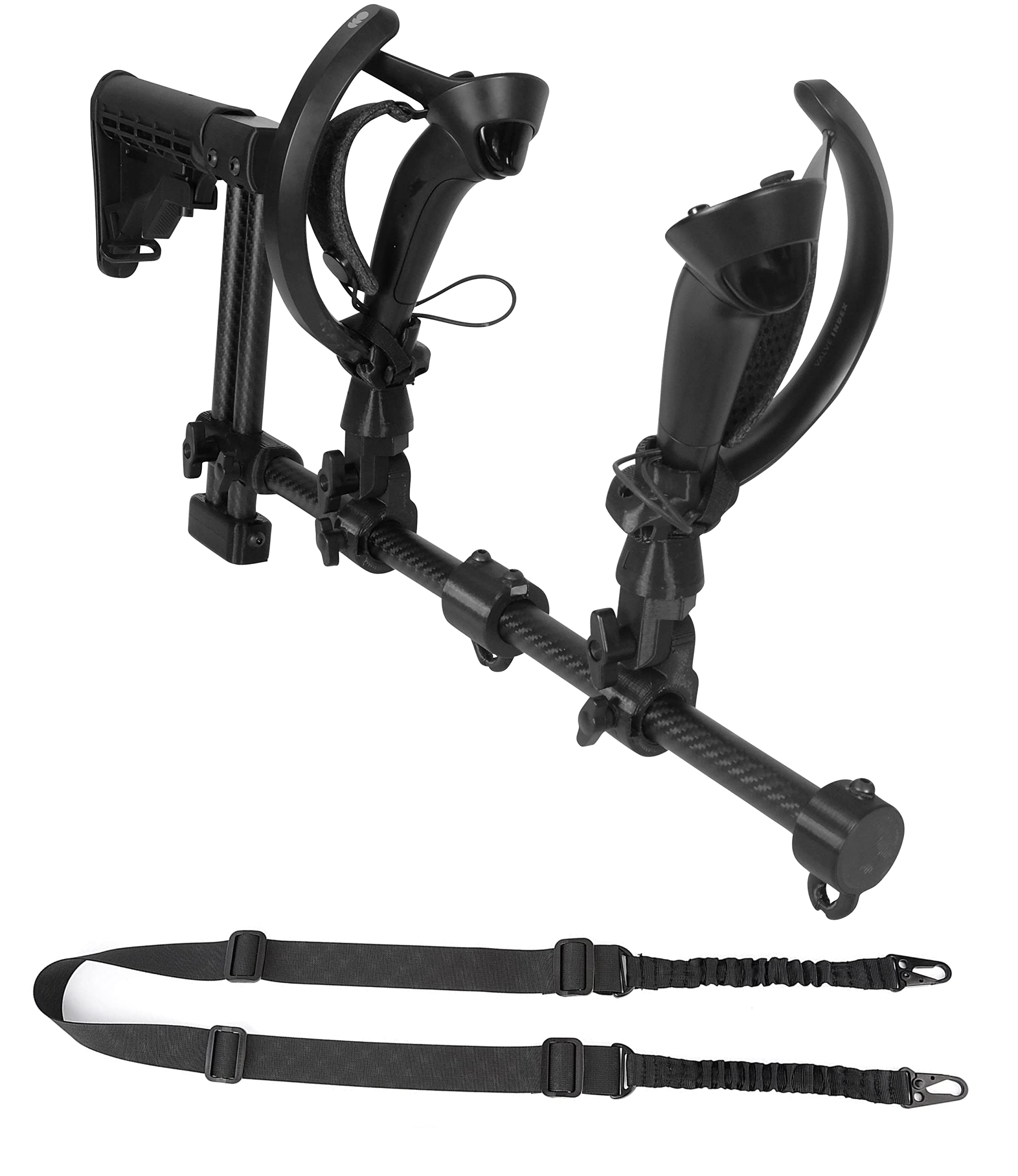 DeadEyeVR Annihilator 2 - VR Magnetic Carbon Fiber Rifle Adapter Stock Controller Attachment Accessory for Virtual Reality (Index - Sling - AR15)