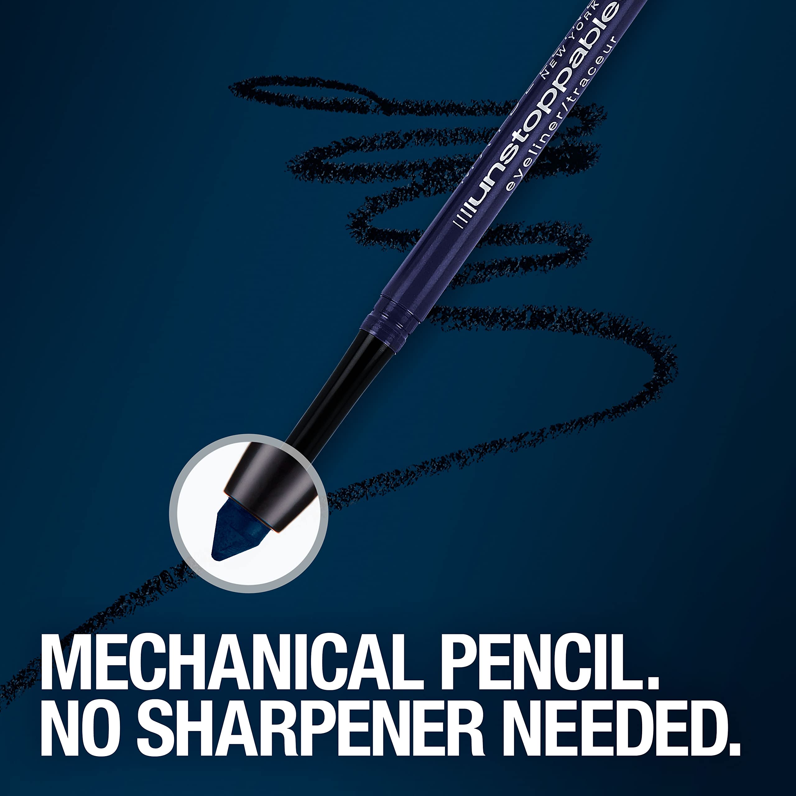 Maybelline Unstoppable Waterproof Mechanical Brown Eyeliner, Cinnabar, 1 Count