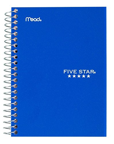 Five Star Personal Spiral Notebook, 7" x 4 3/8", 100 Sheets, College Rule, Assorted colors, 12 Pack