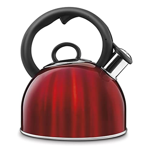 Cuisinart CTK-S17MR Aura 2-Quart Teakettle, Make 2-Quarts of Boiling Water in this Classic Tea Kettle, Metallic Red