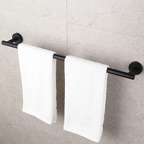 GERZWY Bathroom Towel Bar 30" Stainless Steel Towel Bar Matte Black Contemporary Style Wall Mount for Bath Kitchen AG1101C75-BK
