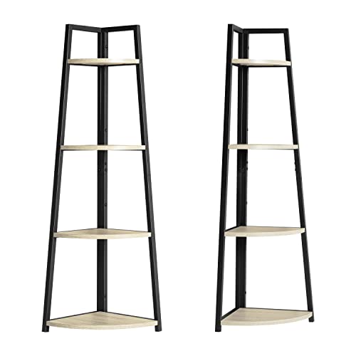 CIPACHO Corner Shelf Stand,4-Tier Corner Bookshelf, Industrial Ladder Shelf,Tall Corner Plant Stand Display Shelf for Living Room, Kitchen, Home Office