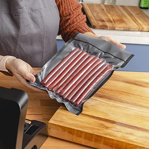Avid Armor Vacuum Sealer Bags Rolls - 4 Pack 11"x 25' (2 Rolls) and 8"x 25' (1 Roll) & Bonus 8" x25' Black/Clear Roll Compatible with Foodsaver Food Sealer Machines BPA Free Sous Vide 100 Feet Total