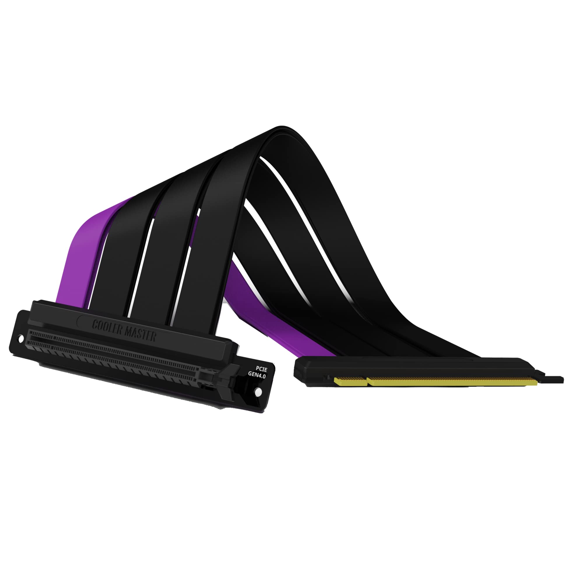 Cooler Master MasterAccessory Riser Cable PCIe 4.0 x16 200mm Black, PCIe 4.0 Compatible, EMI Shielded 30 AWG, Protective ABS Casing for Graphics Card (MCA-U000C-KPCI40-200)