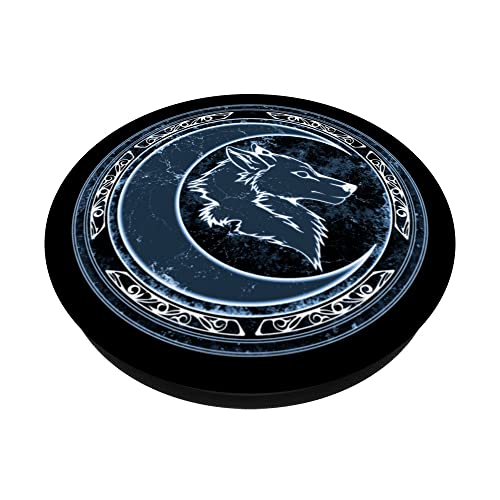 Celtic Wolf and Moon PopSockets Swappable PopGrip