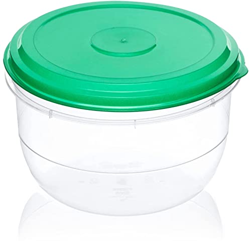 DecorRack Food Storage Container, 5.5 Quarts, BPA Free- Plastic, Food Grade Safe, Heavy Duty Dry Storage Containers, Round Large Food Container Bowl with Airtight Lid (1 Pack)