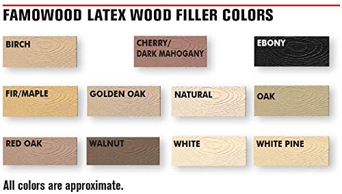 FamoWood 40042126 Latex Wood Filler - 1/4 Pint, Natural (Тwo Рack)