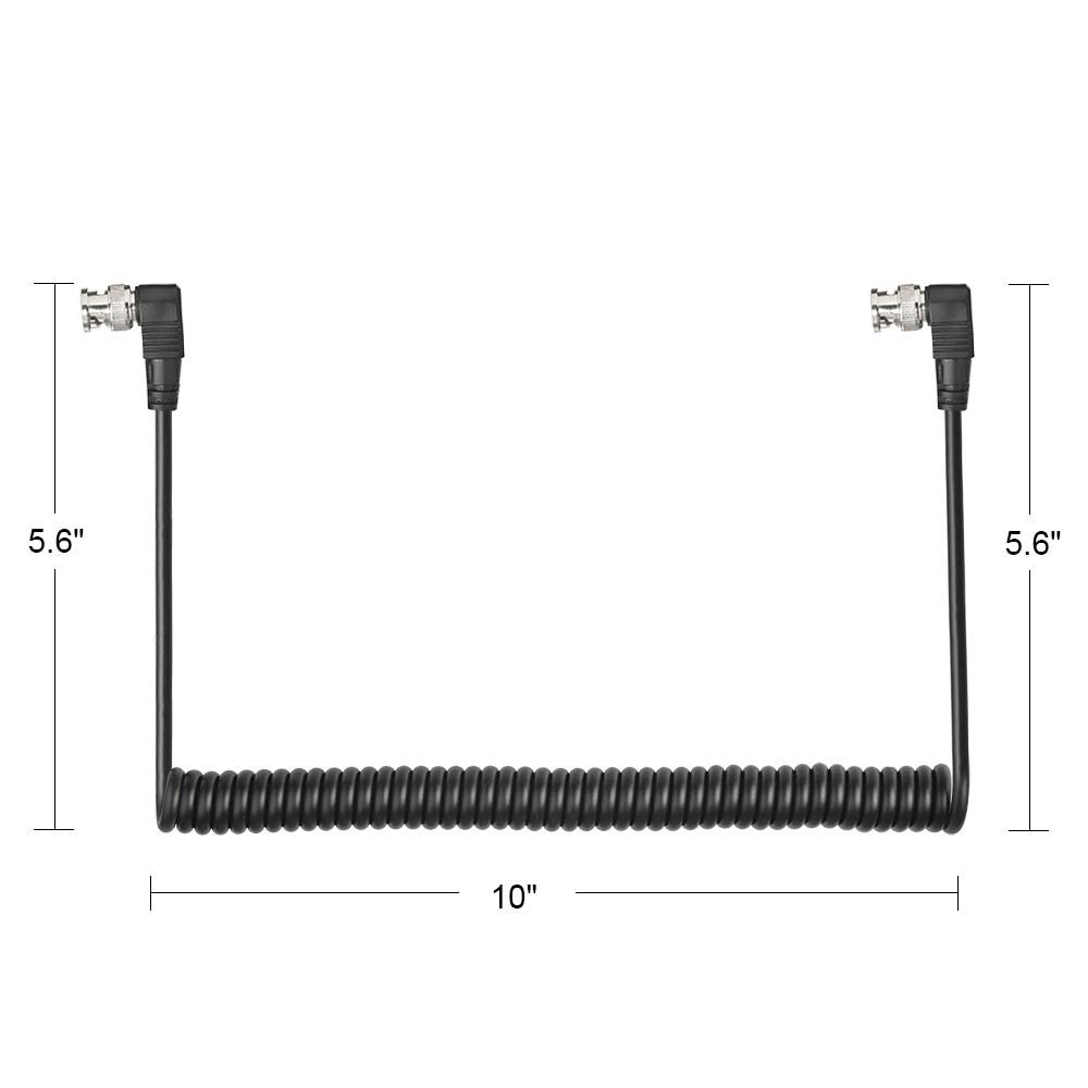 Superbat BNC Cable 3G/HD SDI Cable 3ft SDI Coil Cable 75Ohm BNC to BNC Extension Coaxial Cable for Cameras and Video Equipment,Supports HD-SDI/3G-SDI,SDI Video Cable (Black,1Pcs)