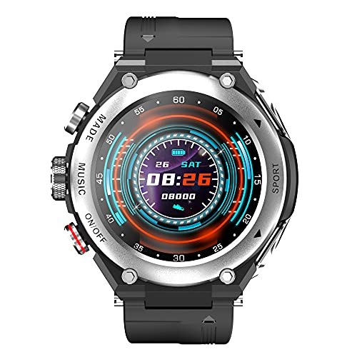 Desong Smart Watch with Earbuds, 3 in 1 Round Fitness Tracker,1.28inch Smartwatch for Men,Answer/Make Call,Recording,Sleep Monitor,Sports Smart Watch Long Time Standby