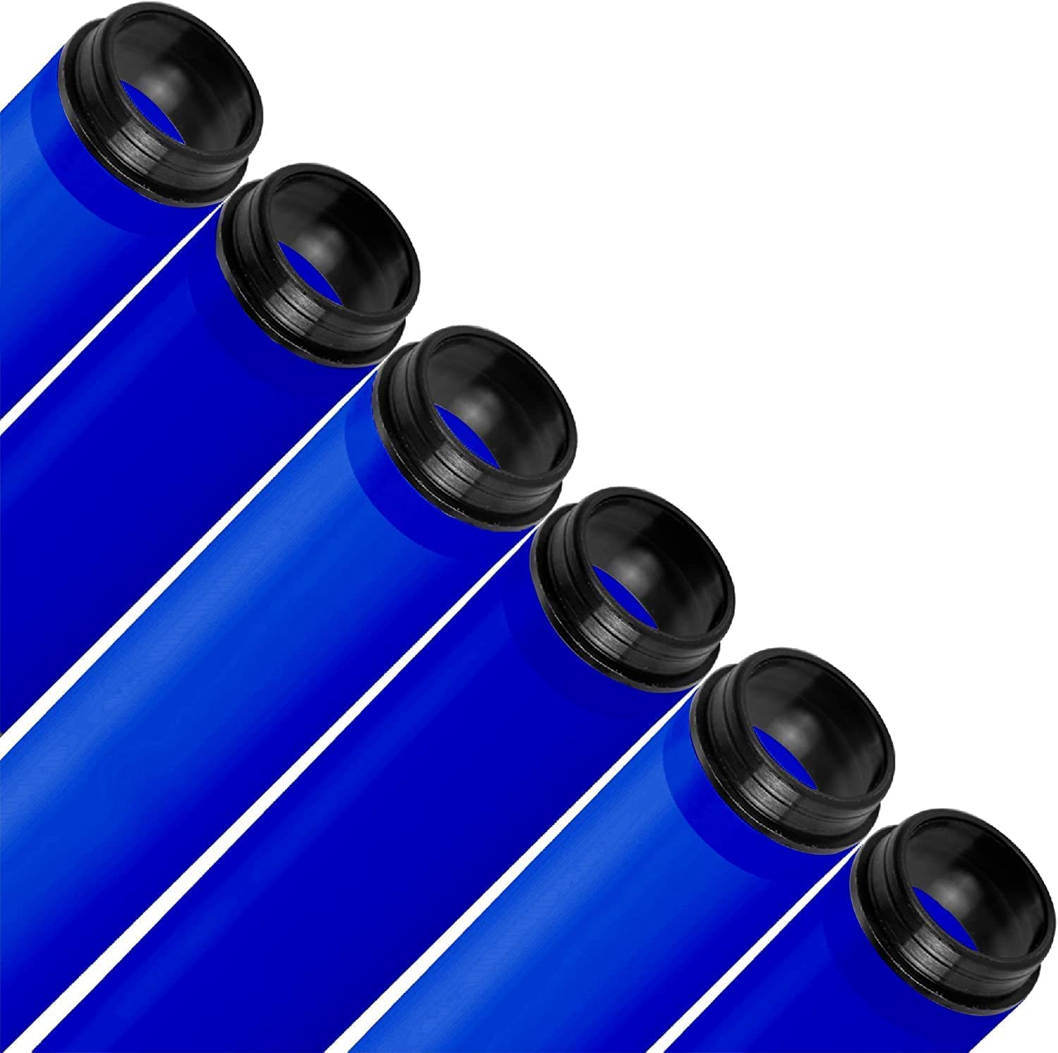 KastLite T8 Fluorescent Safety Sleeves | 46-3/8" Royal Blue Color Tube Guards with End Caps | Fits T8 Lamps Only | 1-1/4" Diameter Fluorescent Light Diffuser Covers & Lighting Accessory| 4 Pack