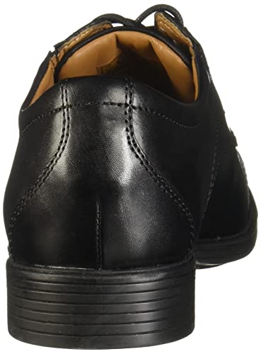 Clarks mens Whiddon Cap Oxford, Black Leather, 14 US