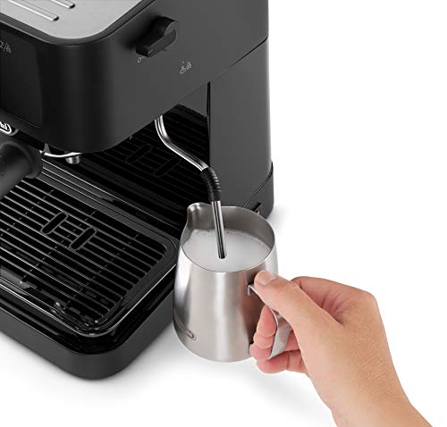 De'Longhi Stilosa EC230.BK, Traditional Barista Pump Espresso Machine, Espresso and Cappuccino, 2 cups, Black