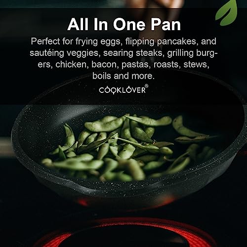 Cookware Set Nonstick 100% PFOA Free Induction Pots and Pans Set with Cooking Utensil 13 Piece – White