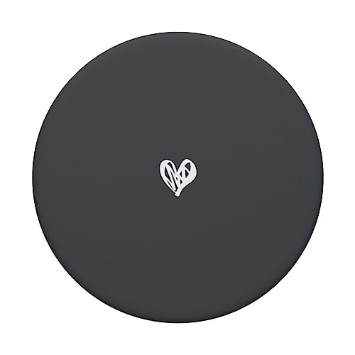 Cute Anthracite Heart Love Minimalist PopSockets Standard PopGrip