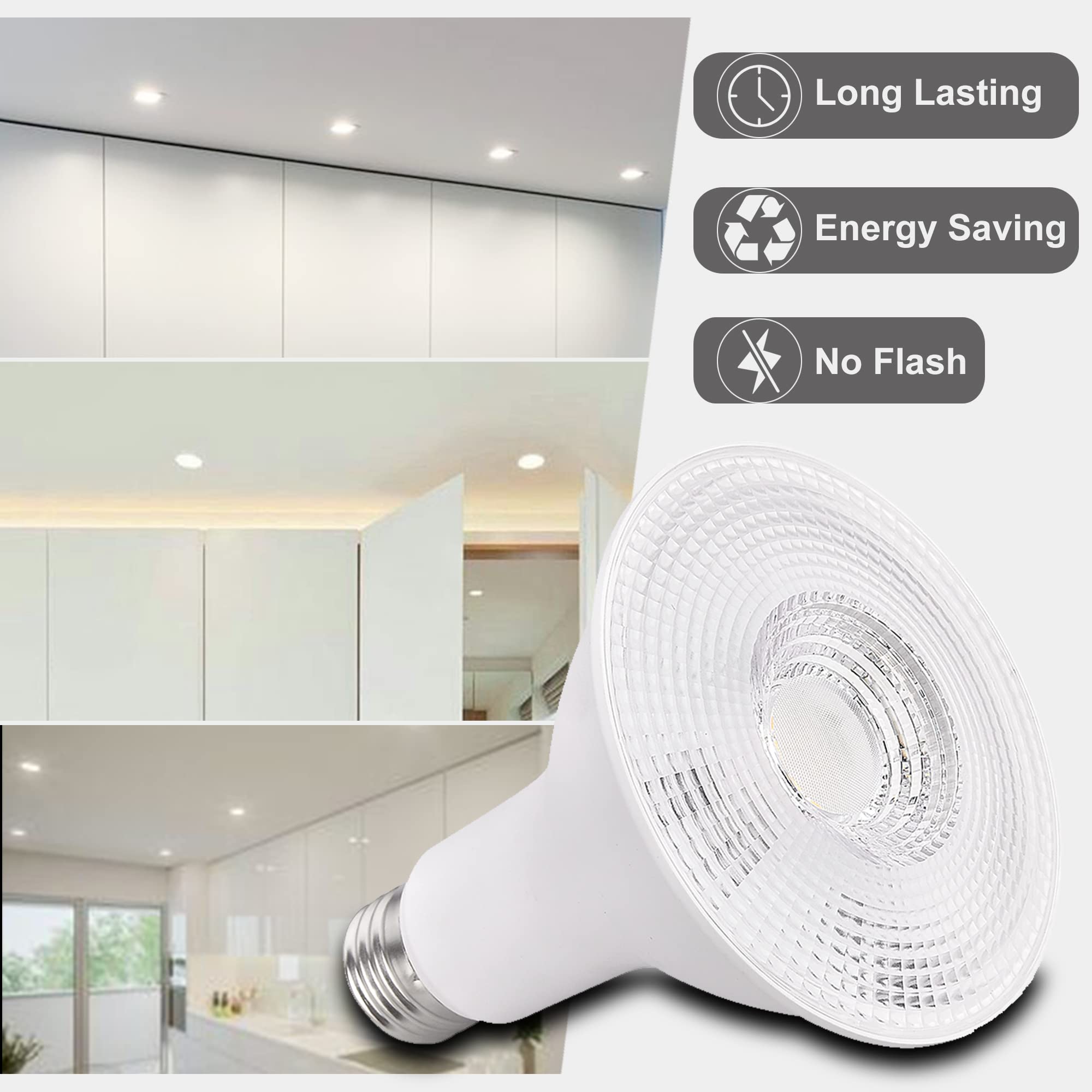 AXOTEXE T10 LED Edison Bulb 3000K Warm White 60W Halogen Bulb Replacement 8W 800LM E26 6-Pack