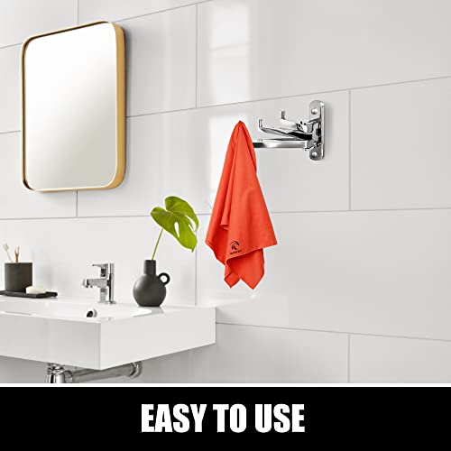 GL Creations Coat Hanger Wall Hooks | Towel Hooks Hanger for Bathroom | Stainless Steel Towel Hook | Folding Hooks for Wall β3.7 x 0.98 x 2.7