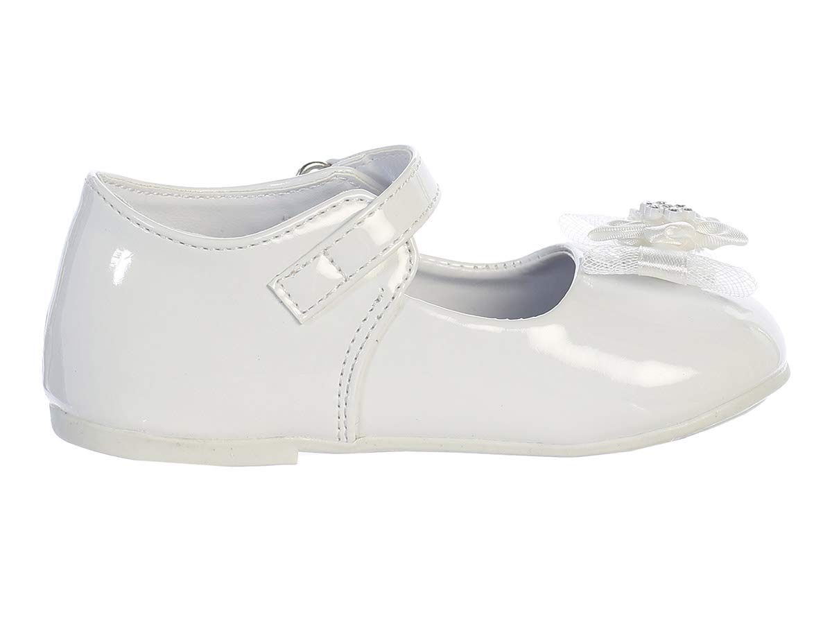 Swea Pea & Lilli Lito Joyce Infant Girls Special Occasion/Christening White/Ivory Shoe with Bow (4, White)