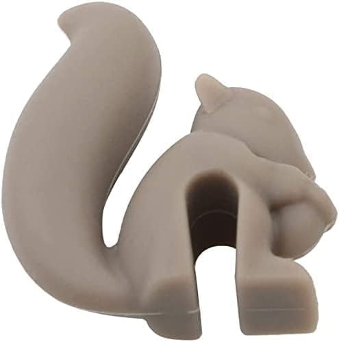 Cute Squirrel Shape Silicone Tea Bag Holder Squirrel Drink Markers, Tea Bag Holder for Mug Candy Colors Gift Set Cup Hanging Tool 5 Pcs