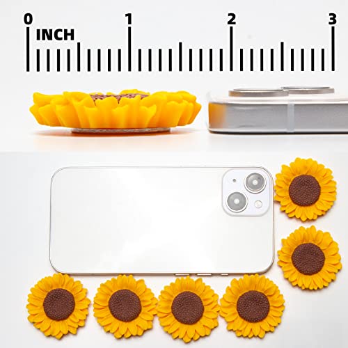 Cute Sunflower Fridge Magnet for Adult, Funny Refrigerator Decorative Magnets for Kitchen, Locker and Office Whiteboard (Sunflower x 12 PCS)