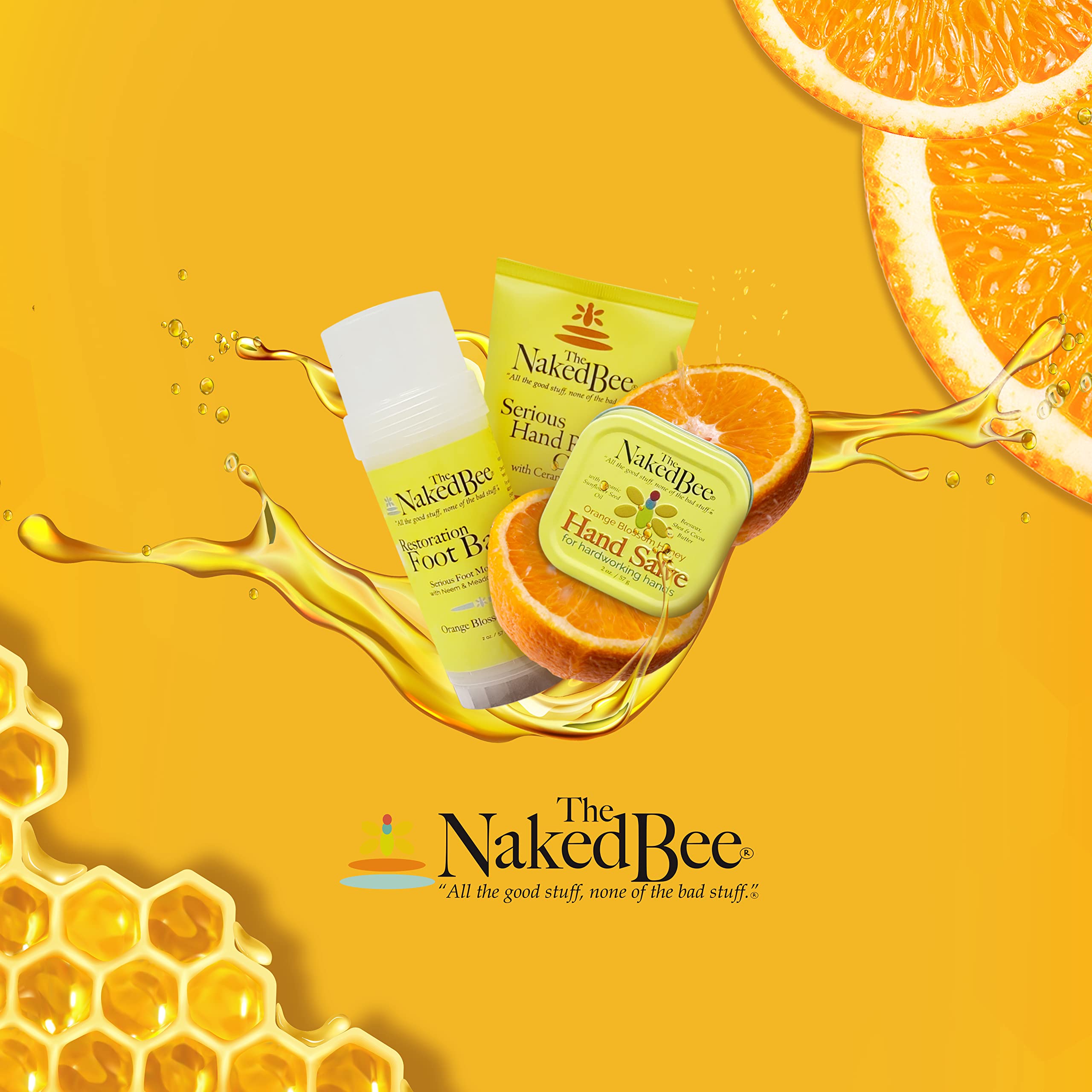 The Naked Bee Lip Balm in Orange Blossom Honey, Grapefruit Blossom, and Pomegranate & Honey (0.15 oz) - 3 Pack