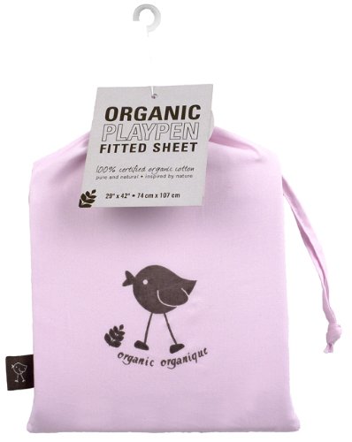 Kushies Certified Organic Play Pen Fitted Sheet, Pink