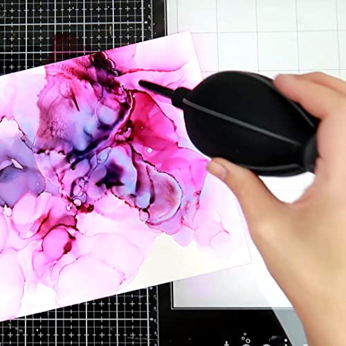 CraftFIRST Alcohol Ink Air Blower for Ink Paintings Large Size Air Puffer to Manipulate Ink Movement for Card Making