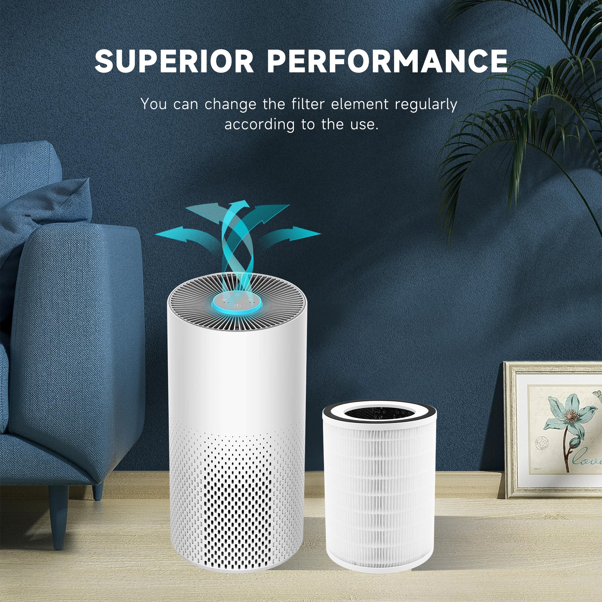 ATXKXE kilo air purifier filter replacement Compatible with Afloia Air Purifier KILO and KILO PRO, Air Purifier Filter, 2 Packs