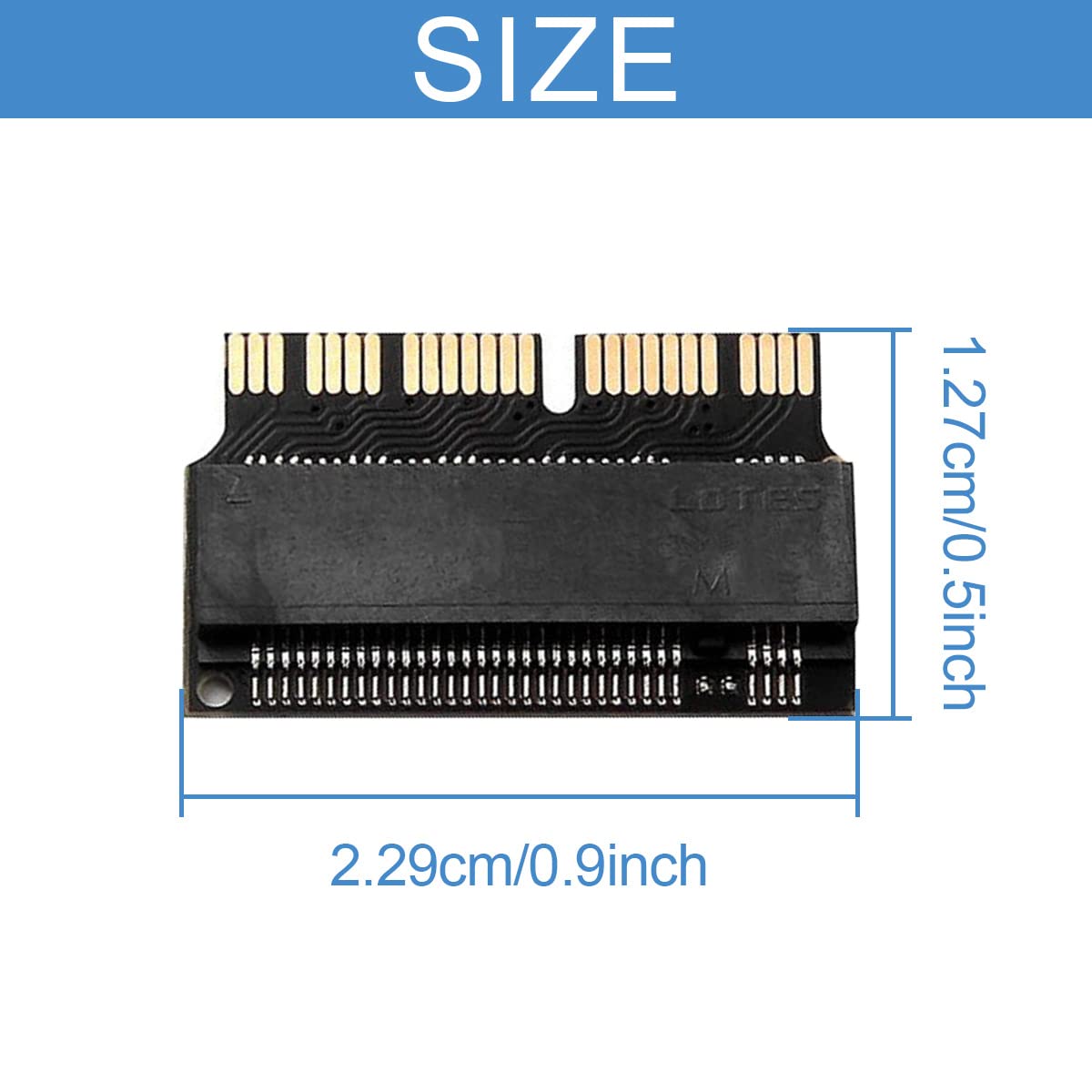 DKARDU NGFF M.2 nVME SSD Adapter Card for MacBook, Upgrade for MacBook 2013-2017 Convert, M.2 PCI-e NVME SSD Replace for MacBook SSD MZ-JPU128T/SD6PQ4M-128G, 2 PCS