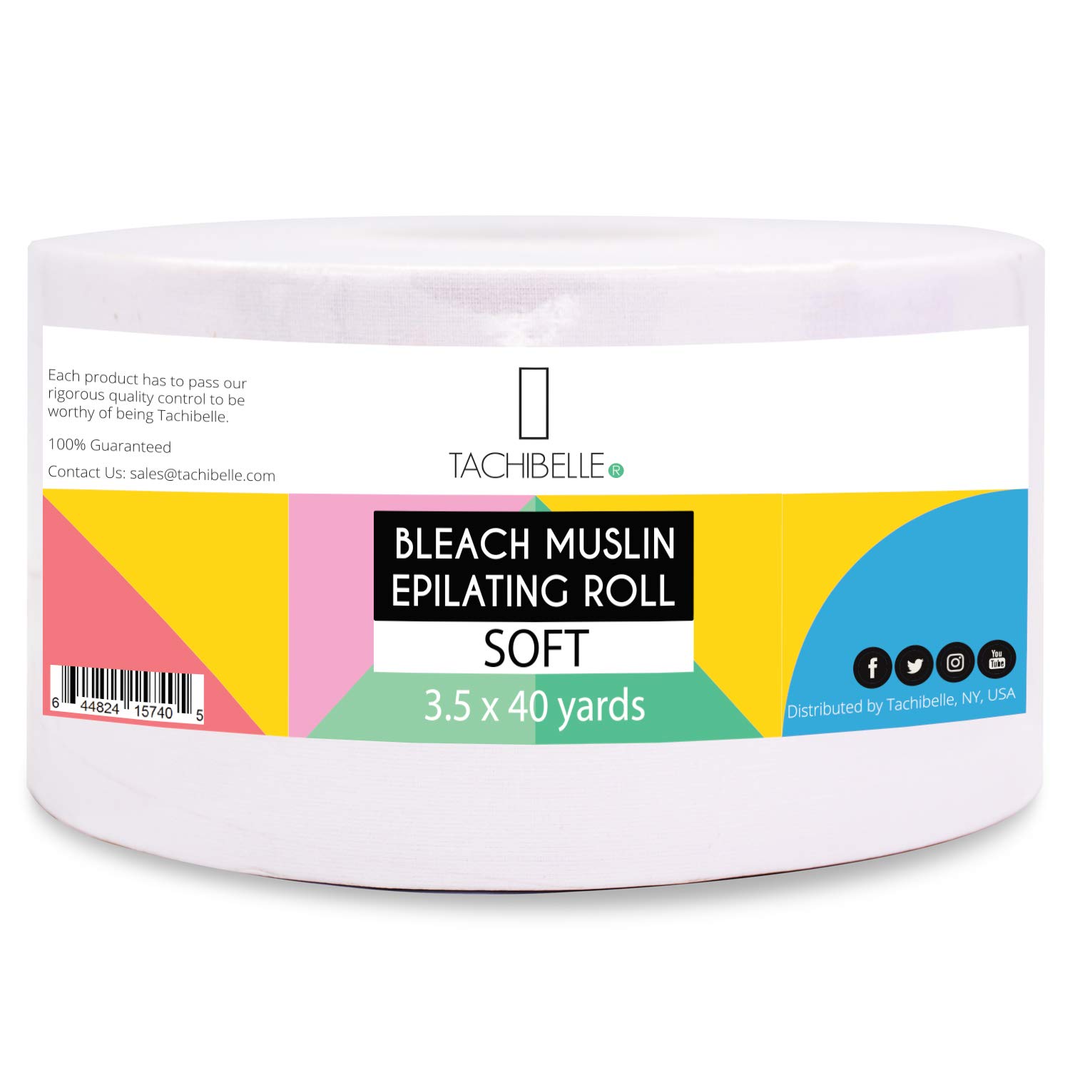 Tachibelle Muslin Epilating Waxing Roll x 100 yards SOFT Durable and Will Not Tear (40 Yard SOFT)
