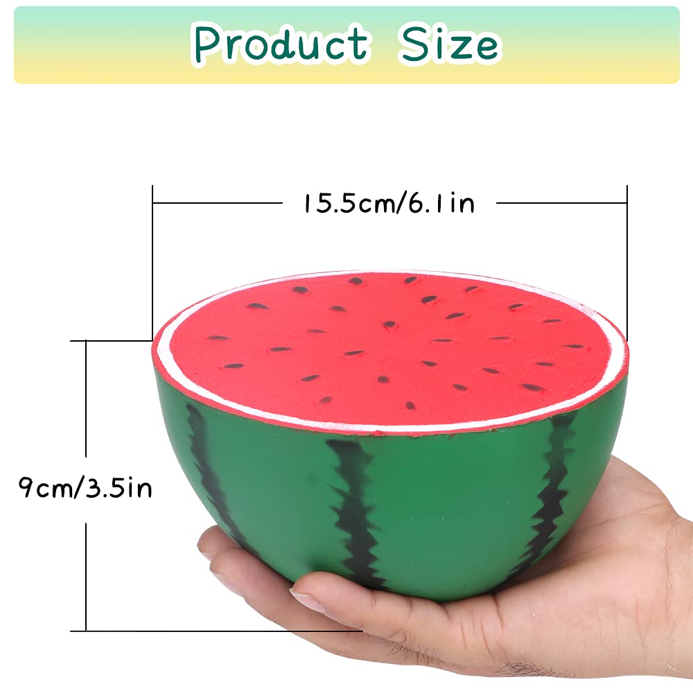 Half Watermelon Jumbo Squishies Fidget Toys, Sensory Push Bubble, Slow Rising Squishy Toys Galaxy Starry Packs Scented Squishy Squeeze Toy Stress Reliever Gift