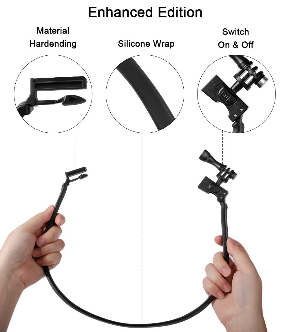 Taisioner POV/VLOG Smartphone Selfie Neck Mount Strap for GoPro AKASO DJI Osmo Action Camera and Smart Phone Video Record Accessories