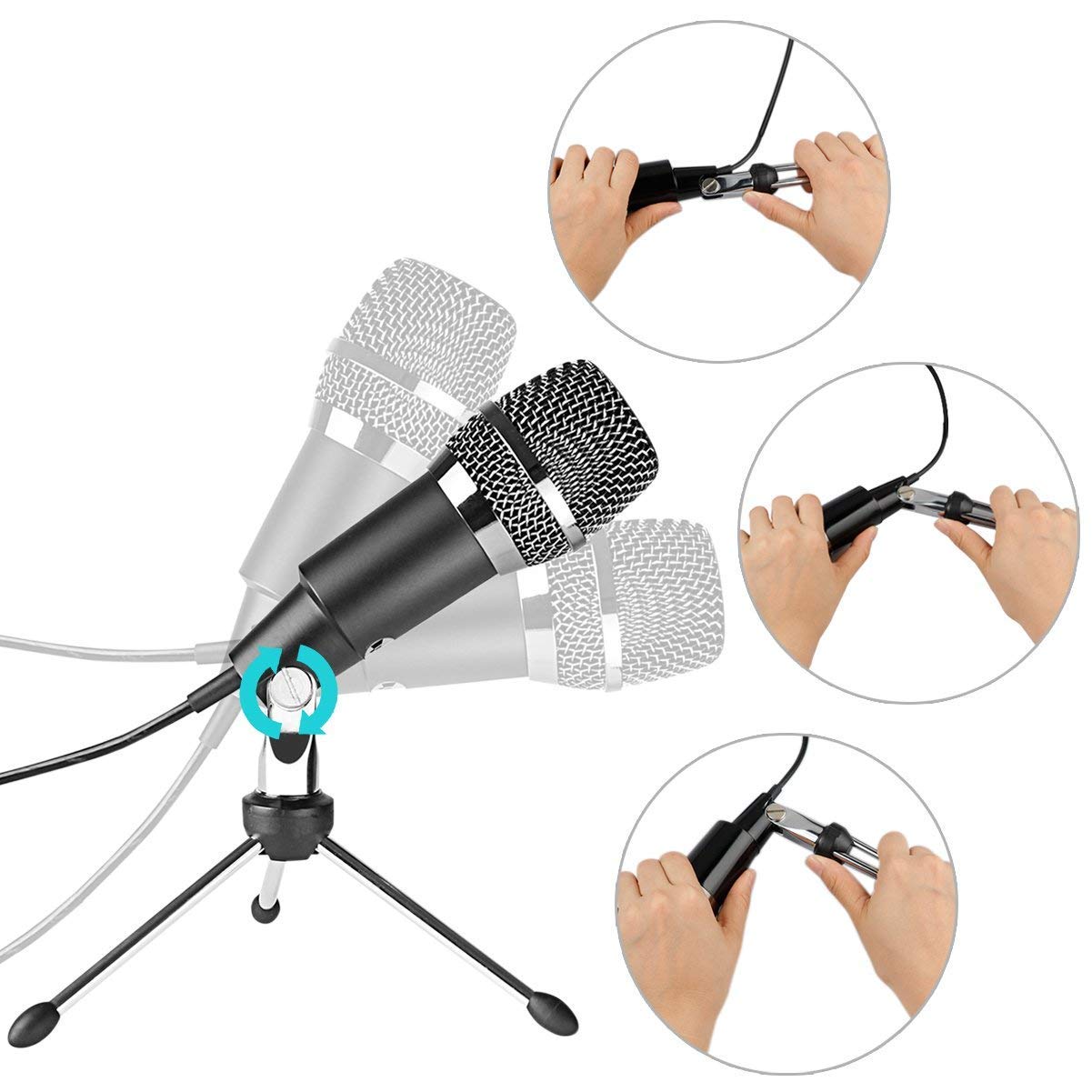 FIFINE USB Microphone, Plug and Play Home Studio USB Condenser Microphone for Skype, Recordings for YouTube, Google Voice Search, Games, for Windows and Mac-K668