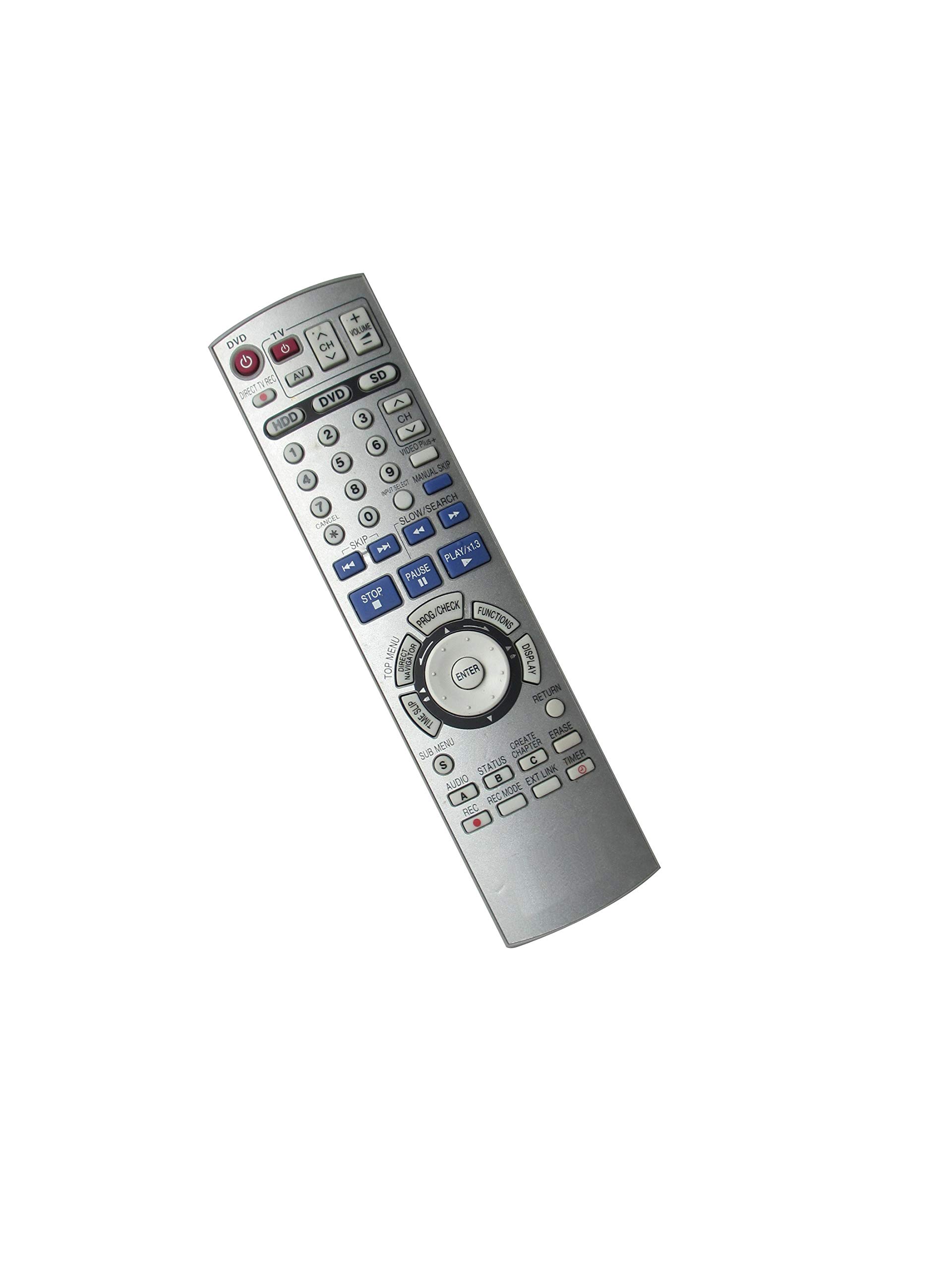 HCDZ Replacement Remote Control for Panasonic N2QAKB000050 DMR-E55 DMR-E55S DMR-E55P DMR-E55K DMR-E55P9 Diga DVD Recorder