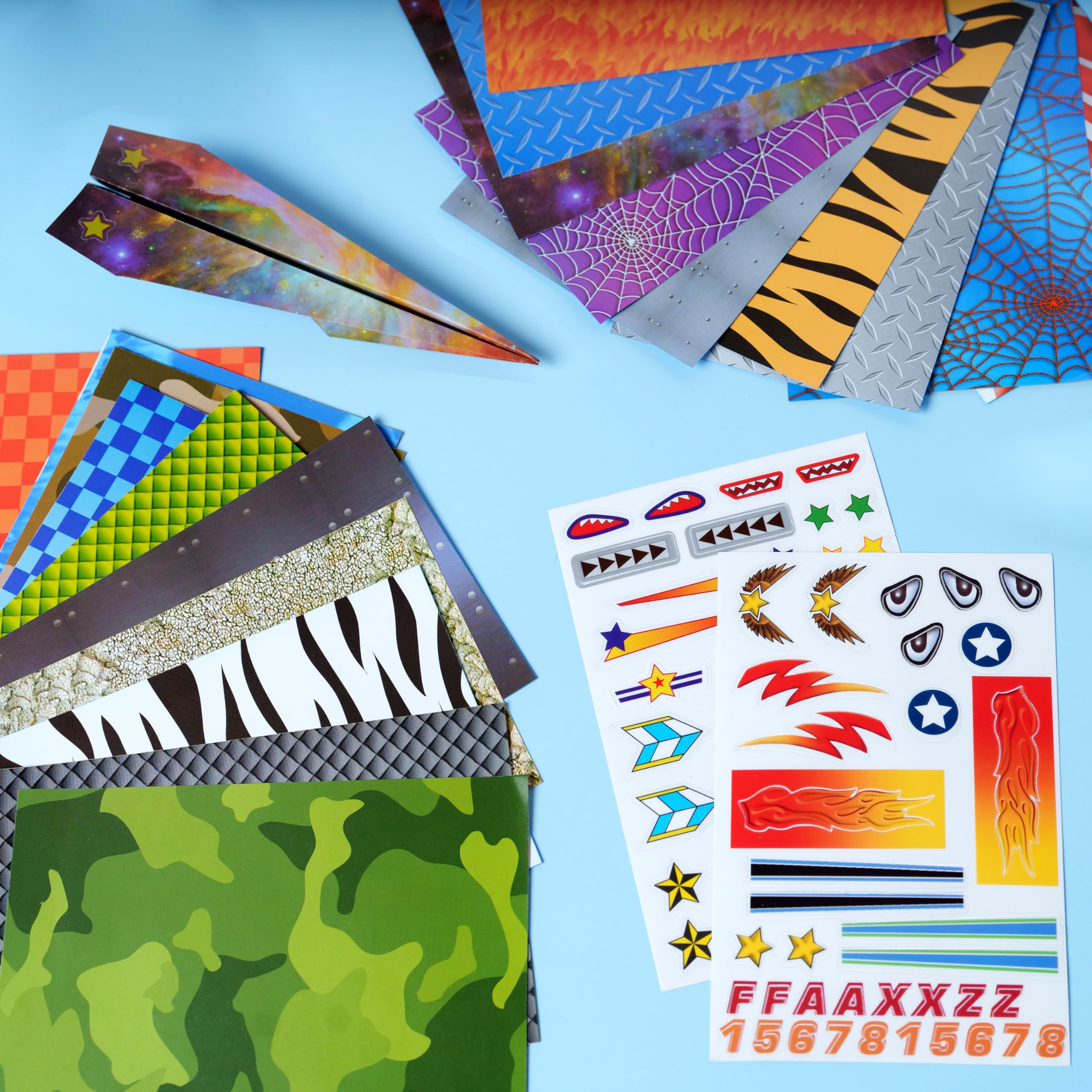 Creativity for Kids Paper Airplane Squadron - Create 20 Paper Airplanes, Crafts for Boys and Girls, Stocking Stuffers and Gift for Boys, Kids Activities for Ages 6-8+