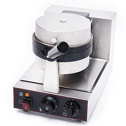 Electric Burger Waffle Maker Hamburger Press Household Machine Non Stick Stainless Steel Ice Cream Waffle Baker Machine Single Head 110V Home Use,Restaurant,Snack