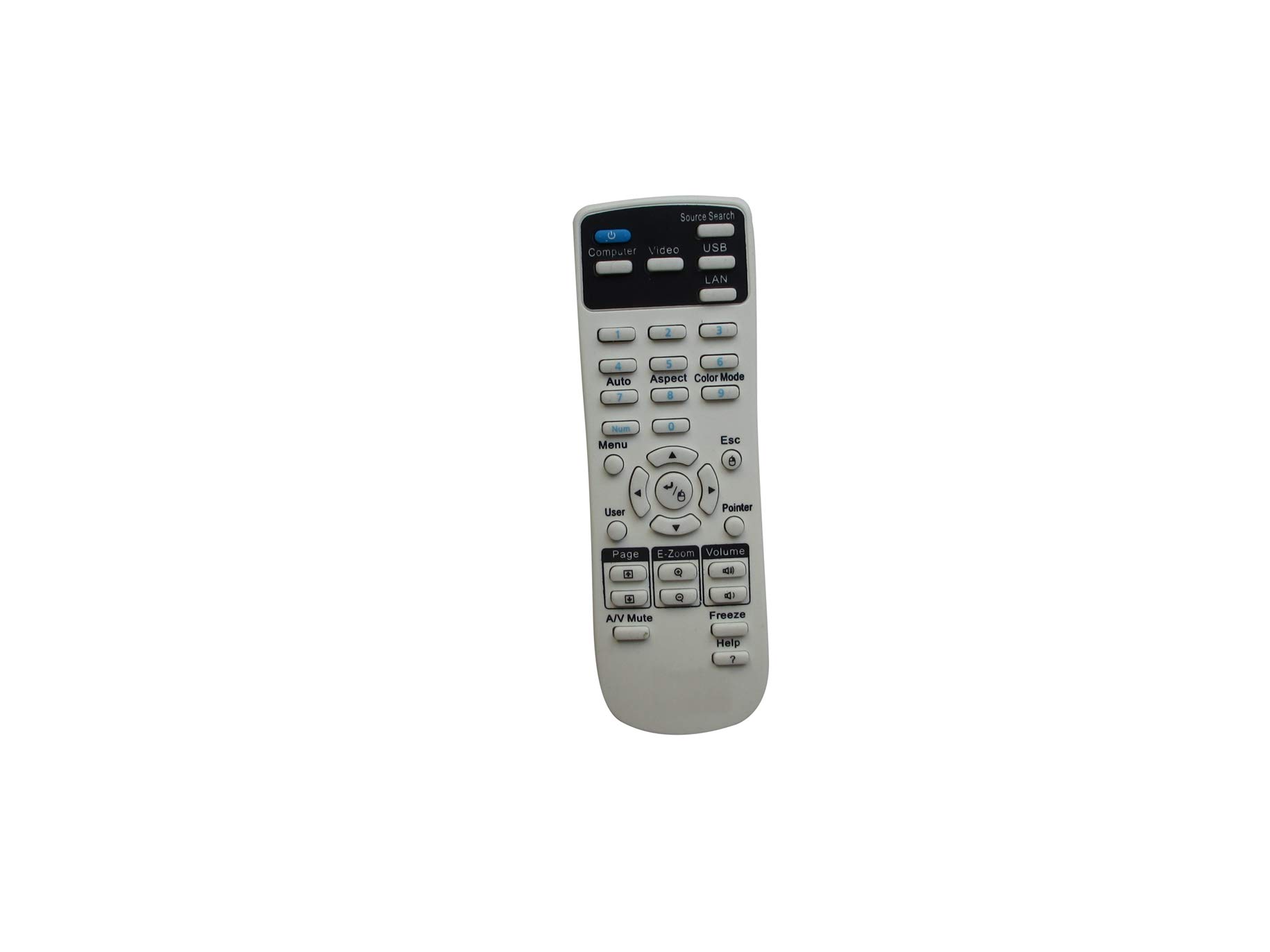 HCDZ Replacement Remote Control for Epson 154720001 EX3210 EX3212 EX5210 EX6210 EX7210 H430A H429A 3LCD Projector
