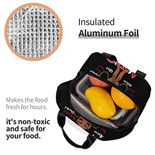 Delta-Sigma Lunch Bag Sorority Paraphernalia Gifts Reusable Lunch Box for Women Men Travel Work Hiking Black One Size