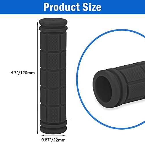Coolrunner Bicycle Handle Bar Mushroom Grips BMX for Boys and Girls Bikes (Black)