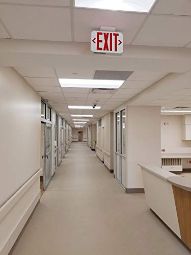 HUBBELL CER LED Emergency exit Sign, 11.6 in x 2 in x 8.2 in, White