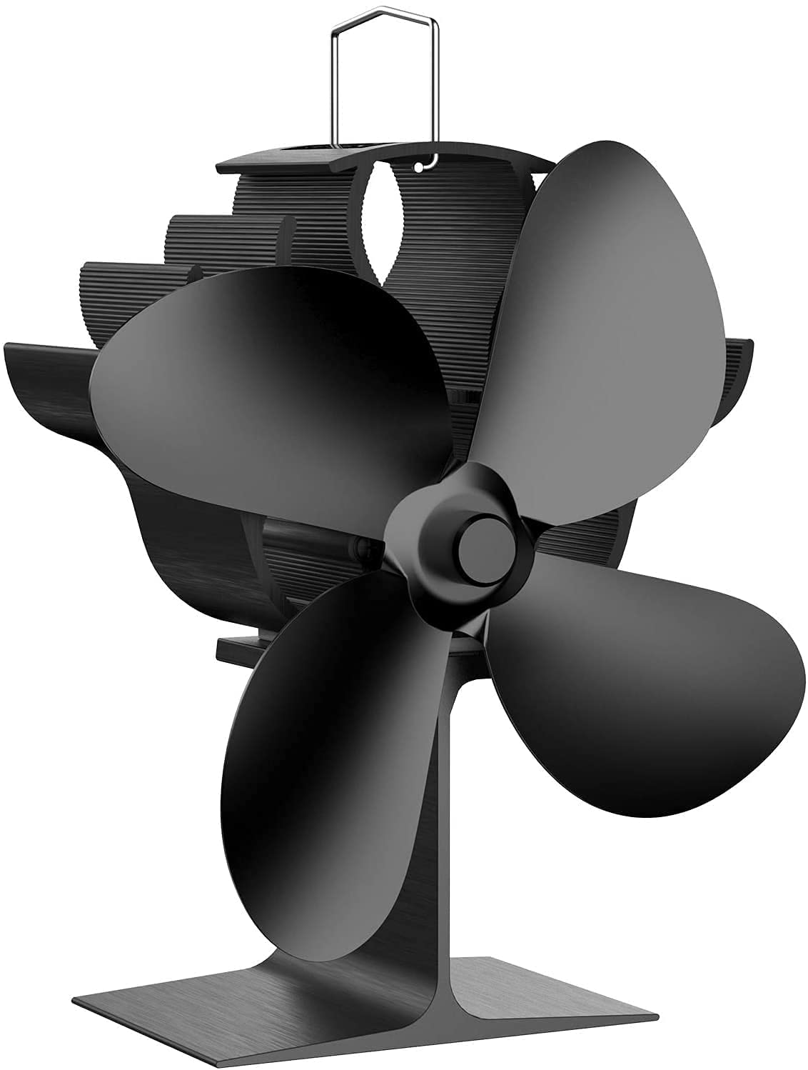 OCROUKI Heat Powered Stove Fan, 4 Blades Wood Stove Fan,Silent Heat Powered Fireplace Fan,No Electricity Required,for Gas/Pellet/Wood Log Burner Fireplace