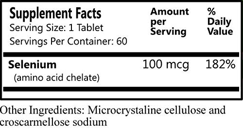 Daily's Selenium (100 mcg, Gluten Free, Soy Free, Vegan, 60 Tablets)