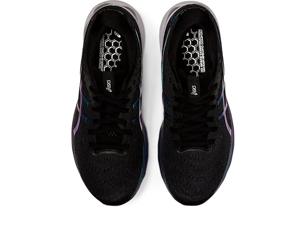 ASICS Women's Gel-Nimbus 24 Platinum Running Shoes, 8.5, Black/Black