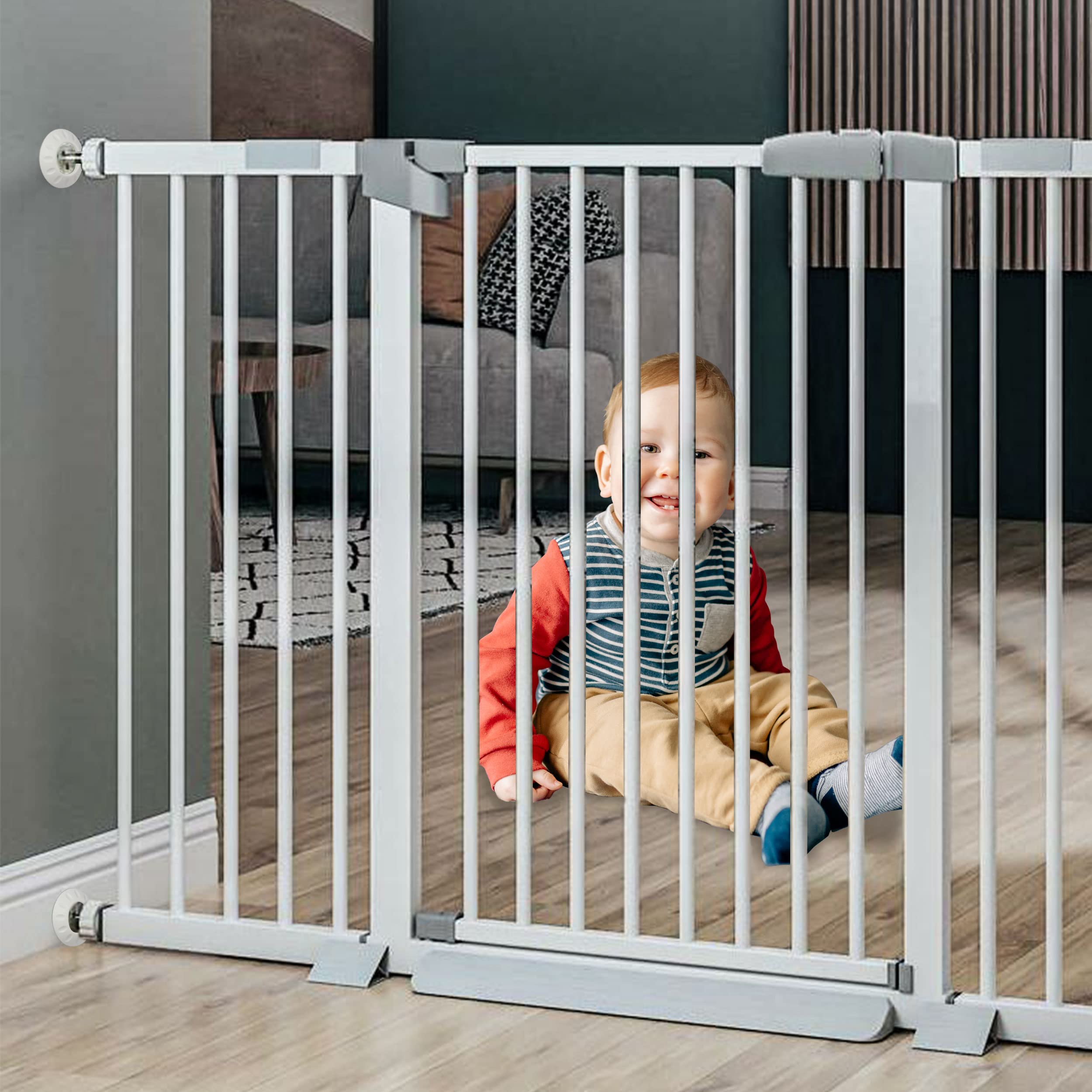 Baby Gate Wall Protector Pressure Mounted Gate Wall Protector Safety Baby Gate Wall Cups for Doorway, Pet Gates, Stairs, Baby Gates (4 Pack)
