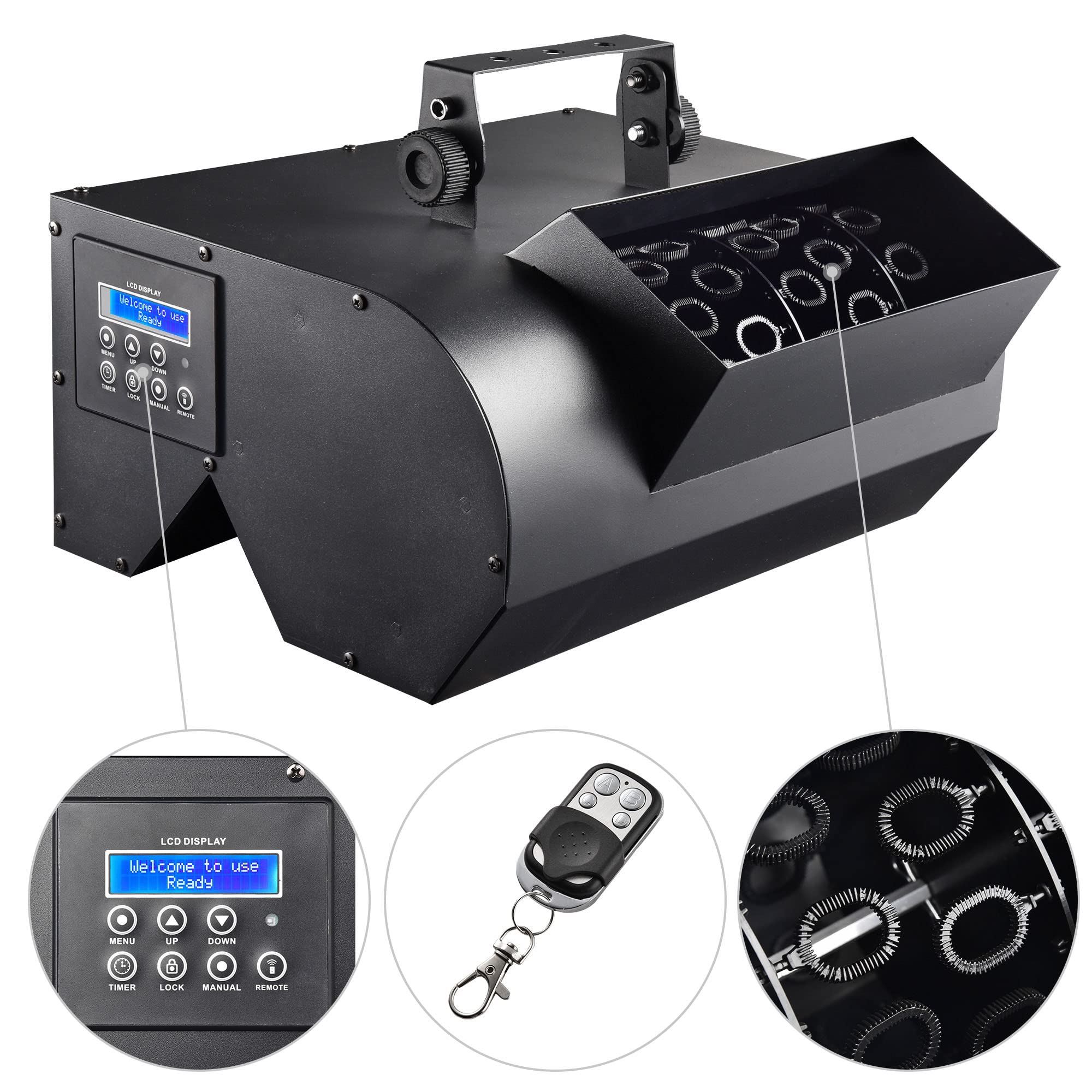 AW 200W Metal Bubble Machine Maker Large Professional Wireless Remote Control with High Output Music Festival Party Stage
