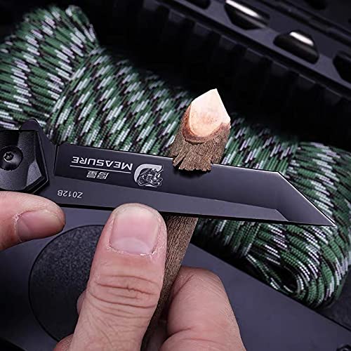 Carimee EDC Knife- 3.7 inch Pocket Knife Tanto point- Black Aluminum Alloy Handle, for Outdoor/Camping/BBQ